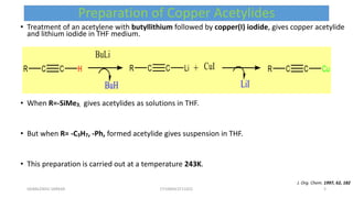 1,4- Addition of copper acetylides to unsaturated ketones | PPTX