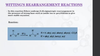 Organic rearrangement reactions,Witting rearrangement and grovenstein ...
