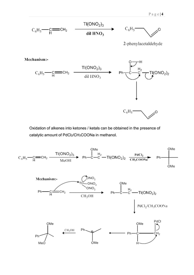Oxidation by thallium nitrate | PPTX | Chemistry | Science