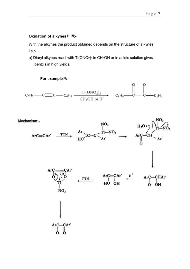 Oxidation by thallium nitrate | PPTX | Chemistry | Science