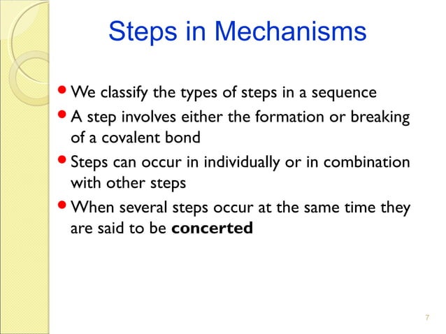 Organic reaction mechanism full | PPT