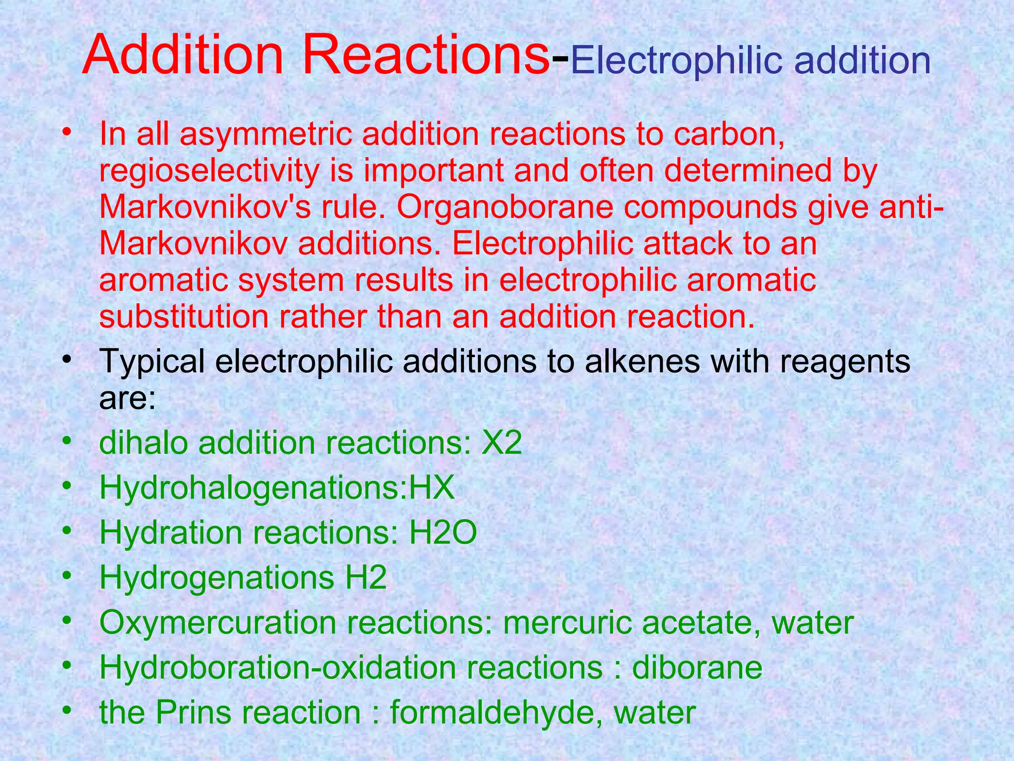 Organic reactions and mechanisms | PPT