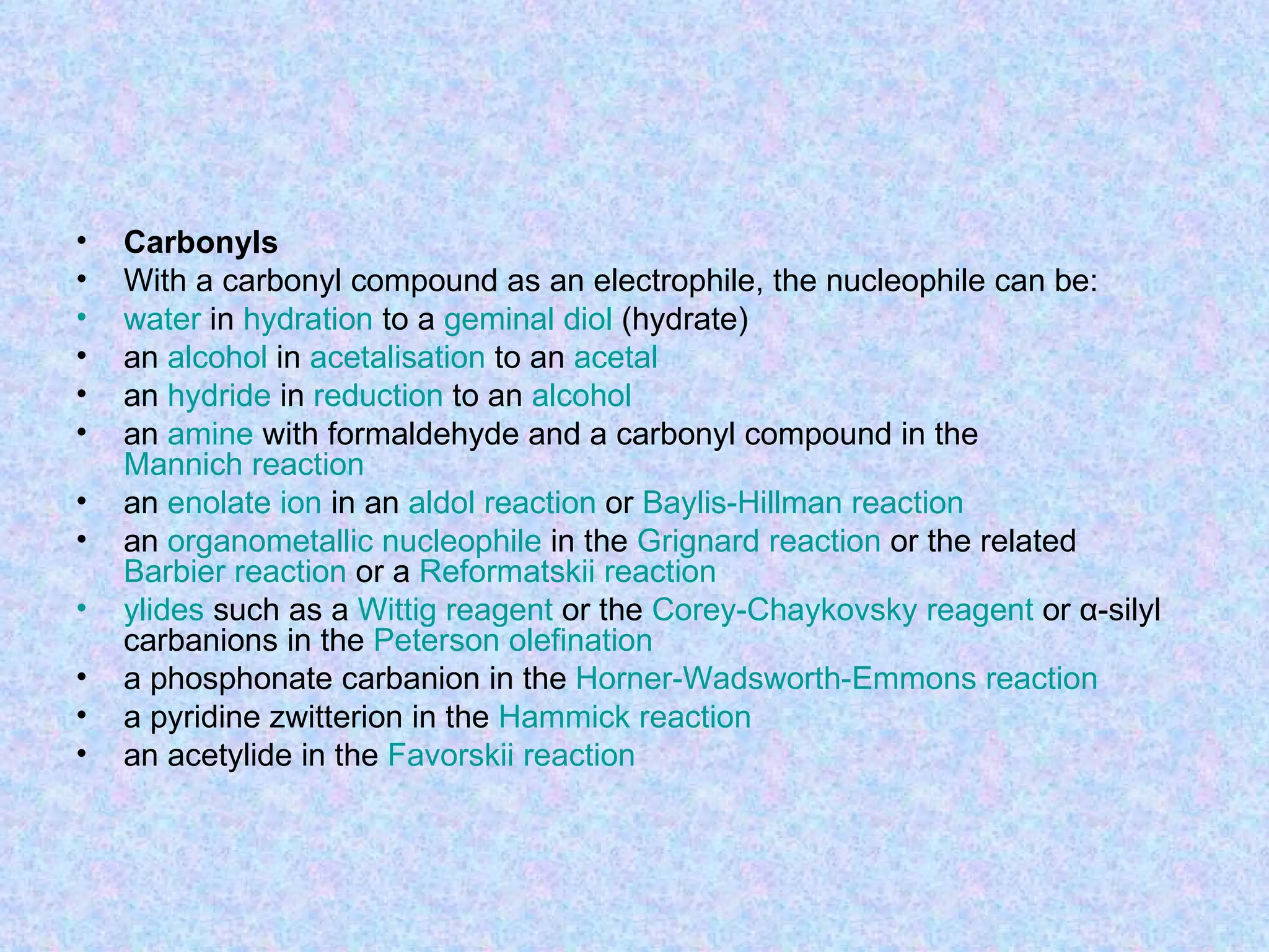 Organic reactions and mechanisms | PPT