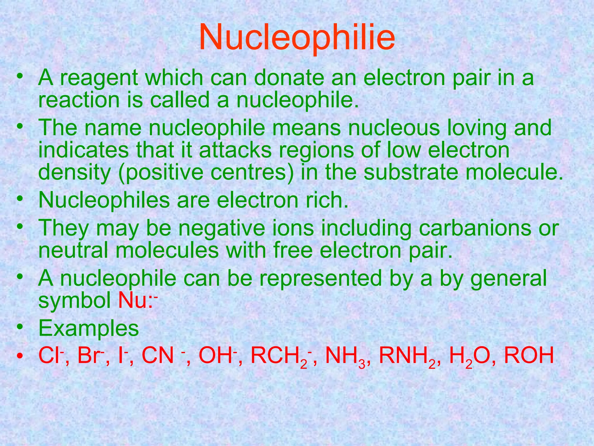 Organic reactions and mechanisms | PPT