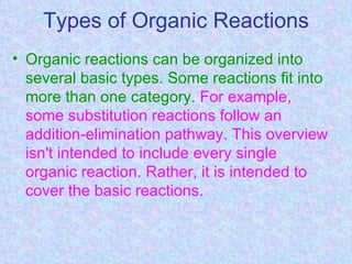 Organic reactions and mechanisms | PPT