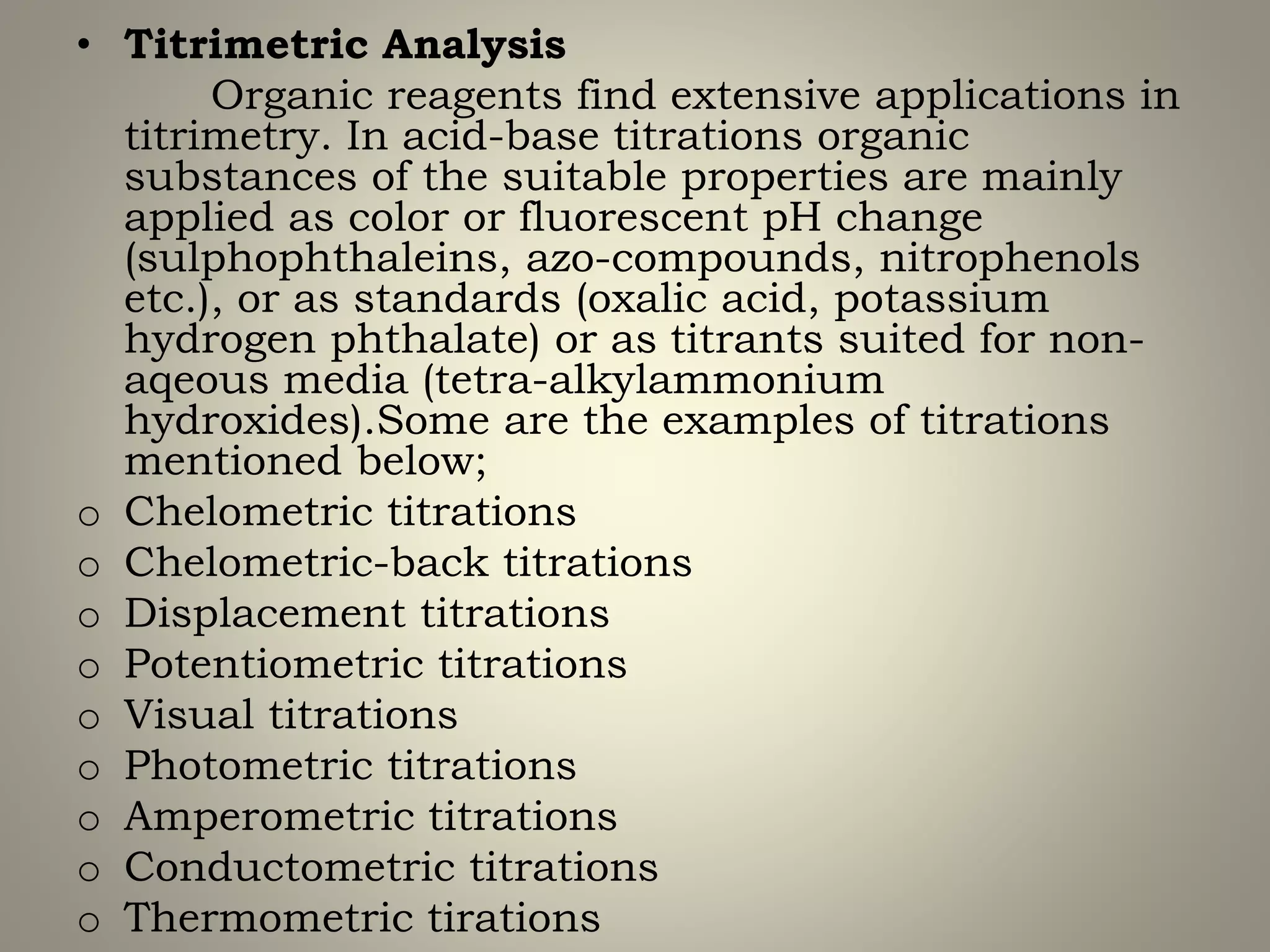 Organic reagents used in inorganic analysis | PPTX