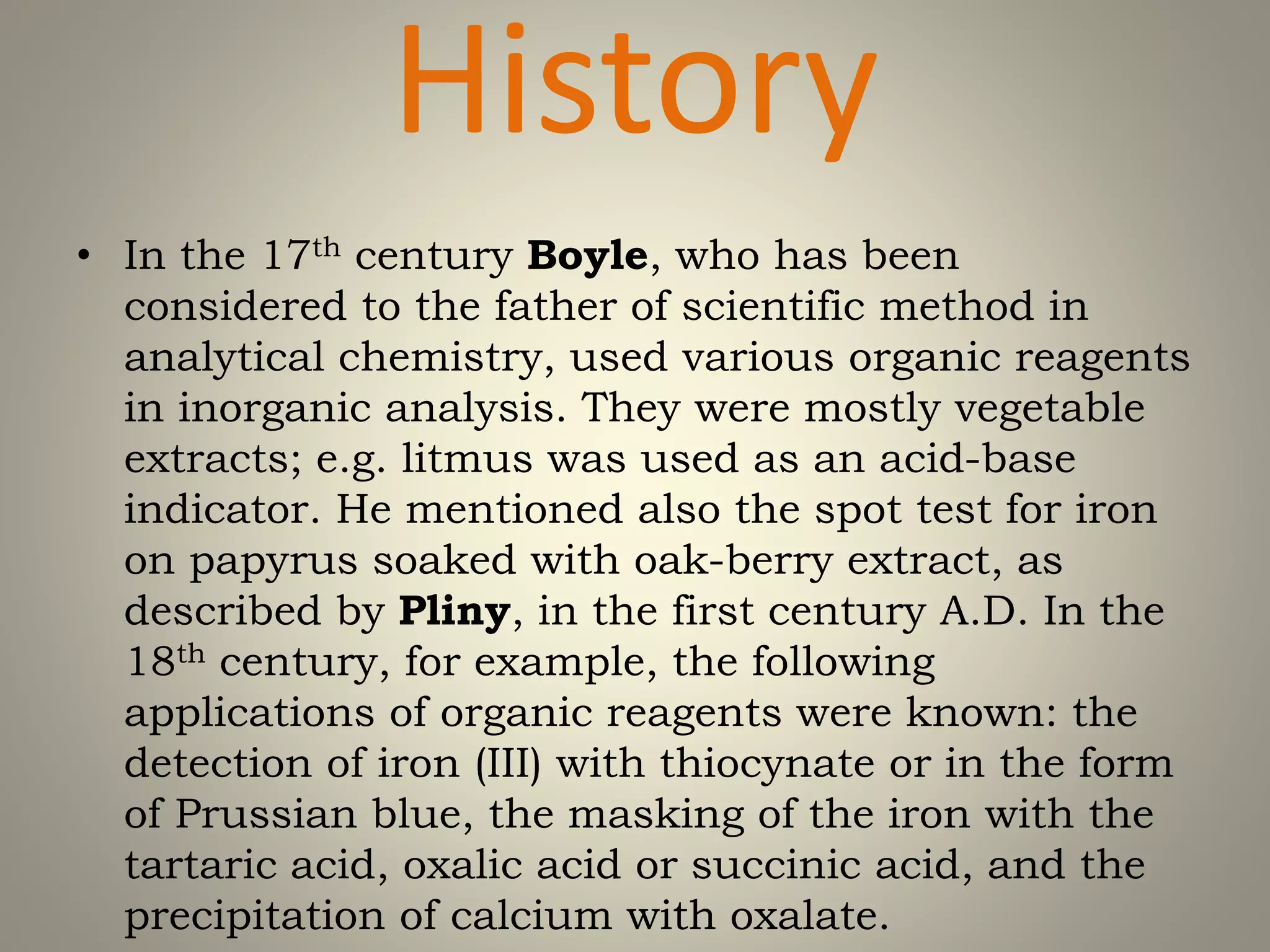 Organic reagents used in inorganic analysis | PPTX