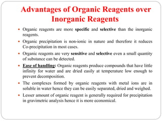 Organic reagents vs inorganic reagents | PPTX