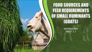 RAISING ORGANIC SMALL RUMINANTS AND BREEDING | PPTX