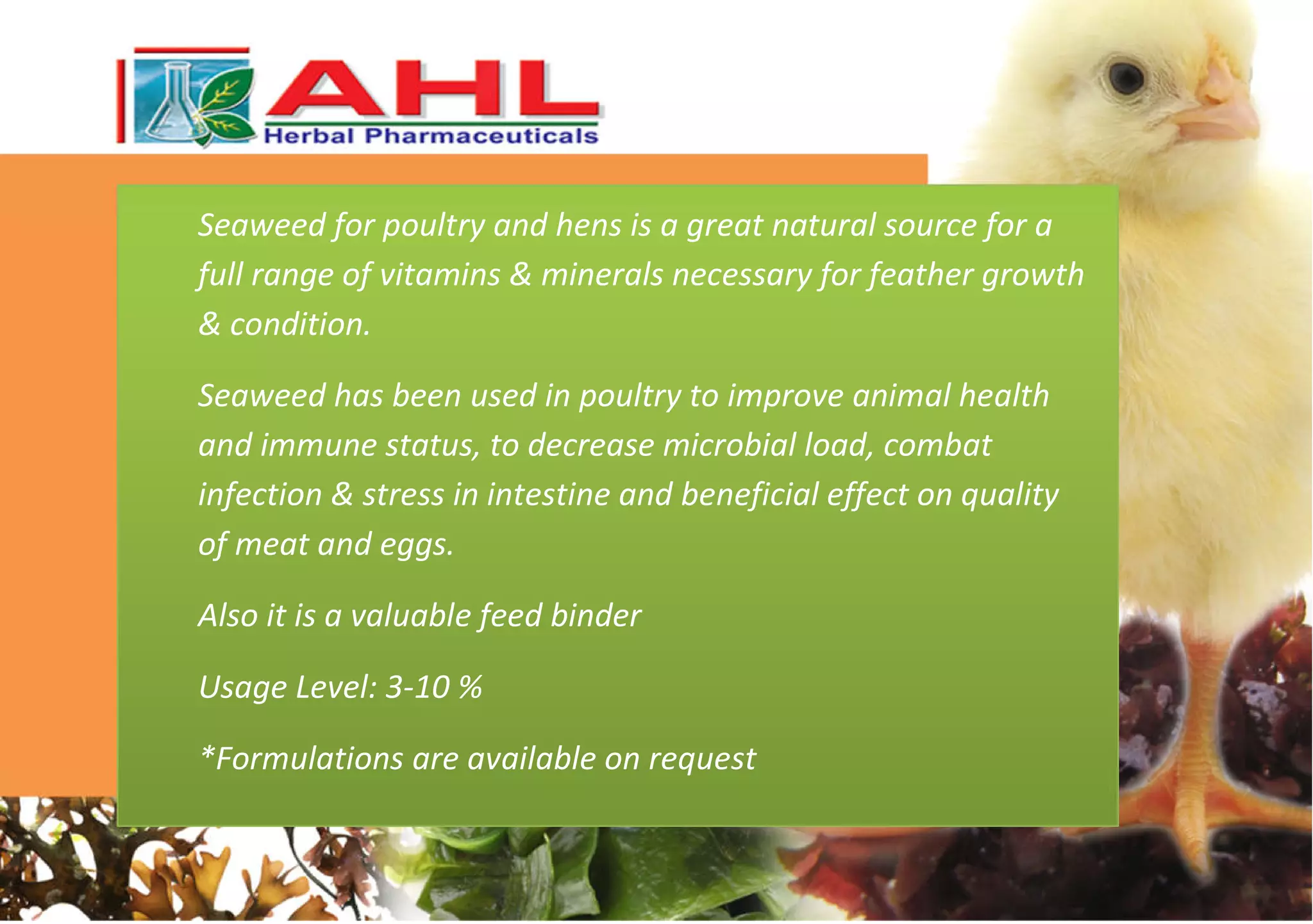 Organic seaweed poultry feed brochure 2017 | PDF | Nutrition | Healthy ...