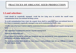 Organic Seed Production: Supporting Agroecological Farming System | PDF