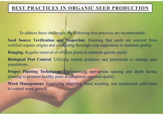 Organic Seed Production: Supporting Agroecological Farming System | PDF