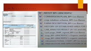 Organic seed production systems for field legumes and lowland ...