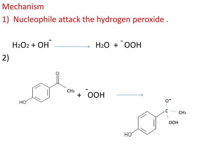 oxidation reaction mechanism by reagent n-bromosuccinimide,hydrogen peroxide reaction and ...