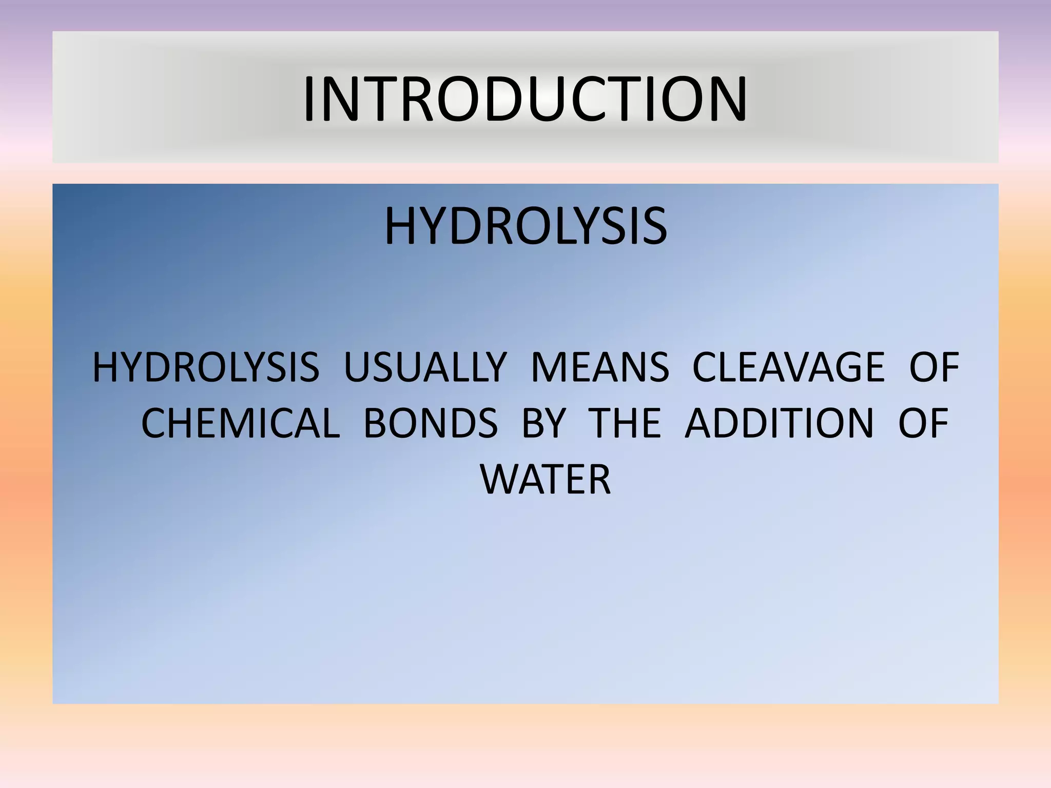 (ester hydrolysis) | PPTX