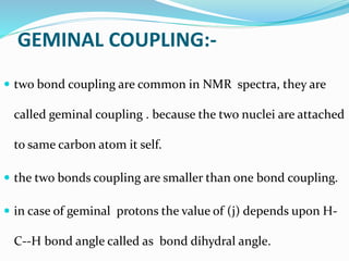 NMR SPECTROSCOPY | PPTX | Chemistry | Science