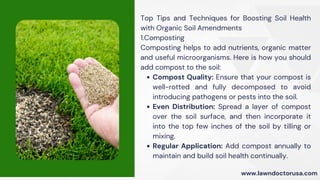 Organic Soil Amendments to Improve Soil Health Advice and Methods.pdf ...