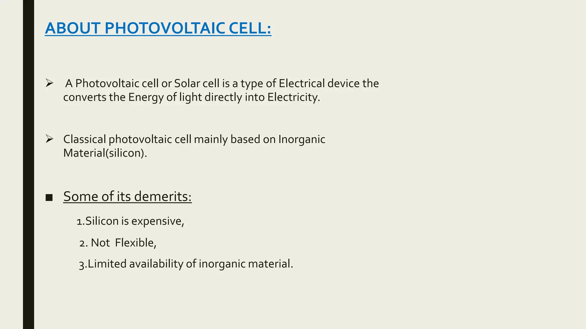 Organic Solar Cell by Suraj Bhakta | PPTX
