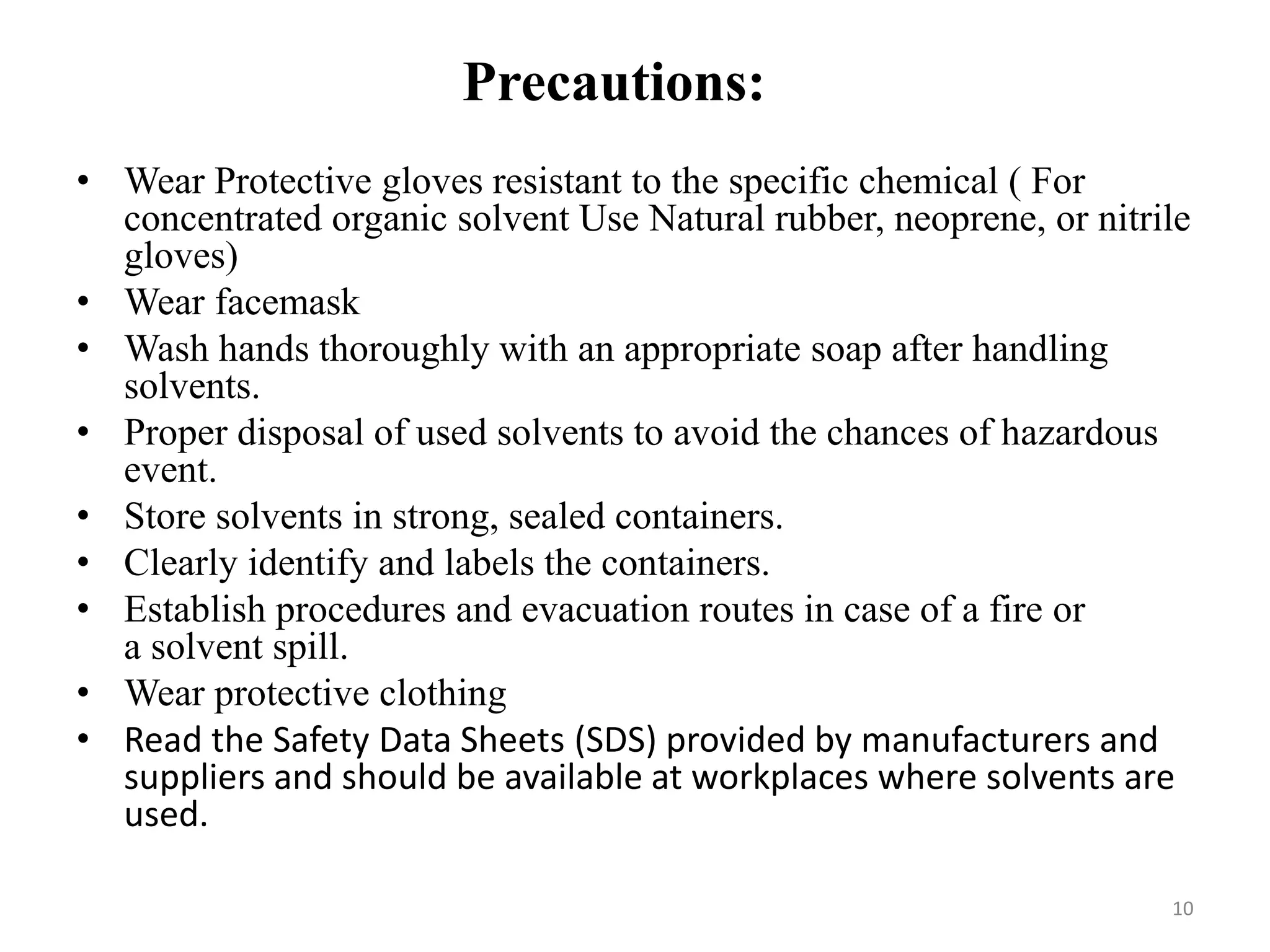 Organic solvent hazards | PPTX
