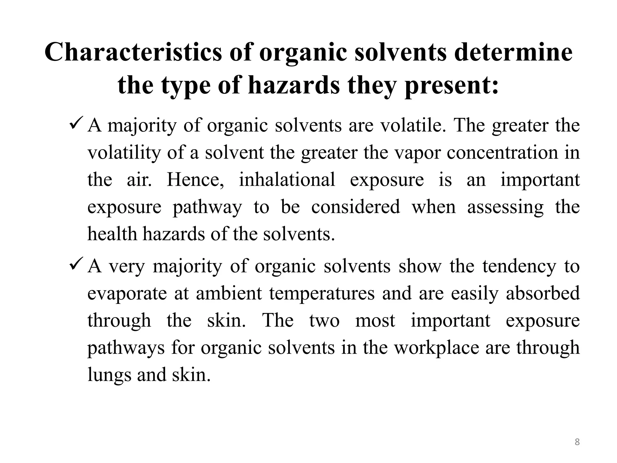 Organic solvent hazards | PPTX