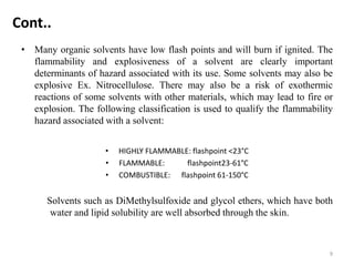Organic solvent hazards | PPTX