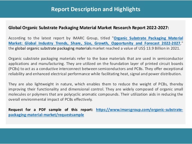 Organic Substrate Packaging Material Market Ppt 2022 2027 Global Trends Scope Demand