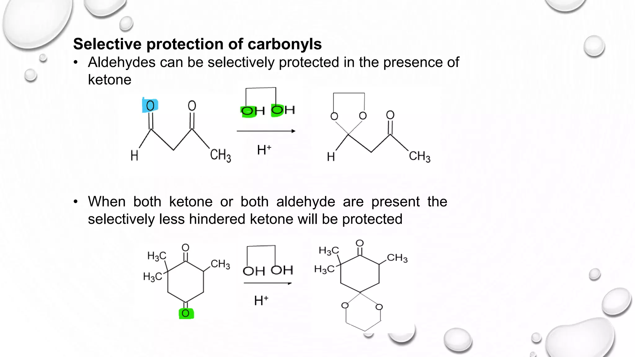 Protection of carbonyl and carboxyl group | PPTX