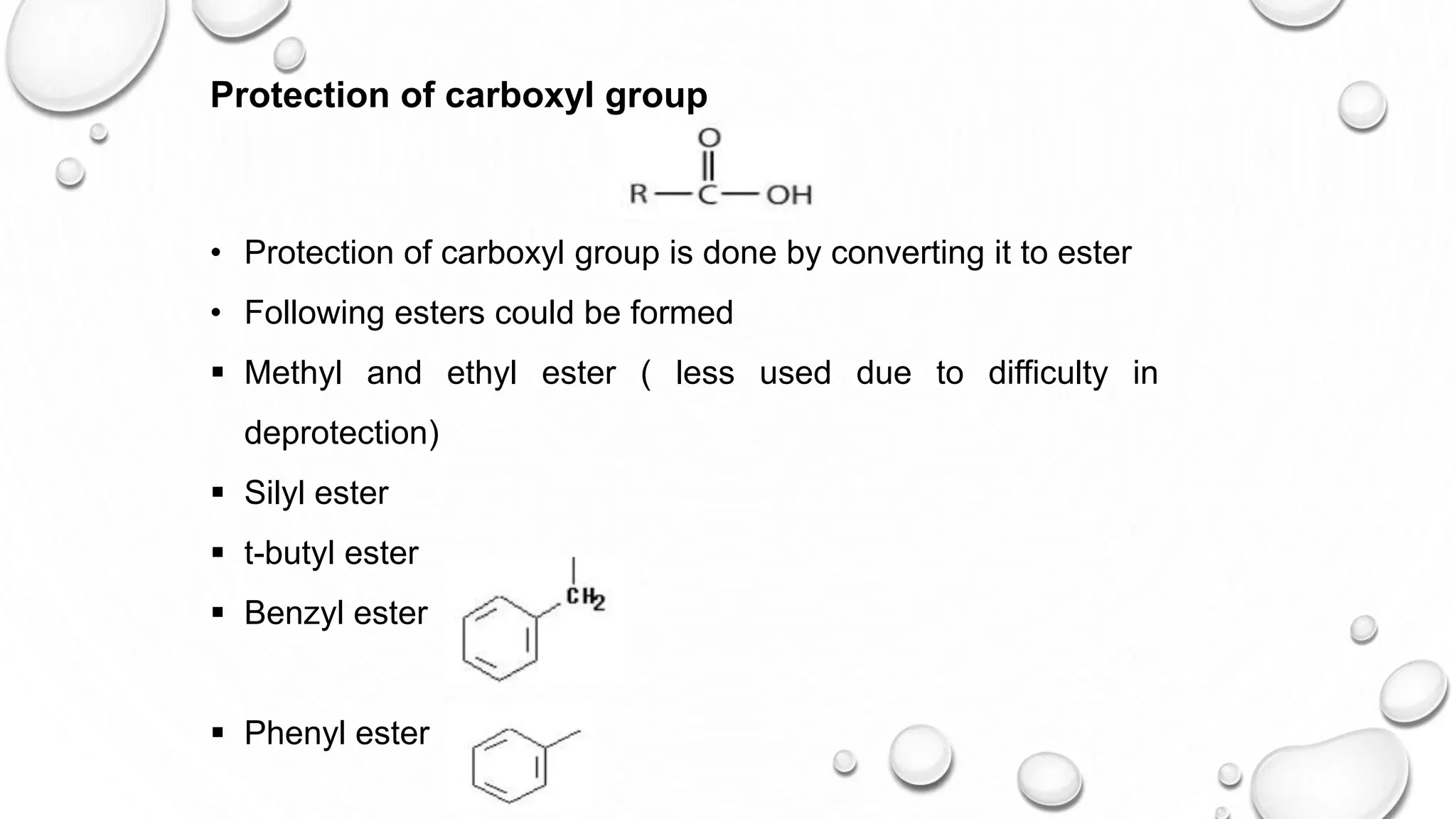 Protection of carbonyl and carboxyl group | PPTX