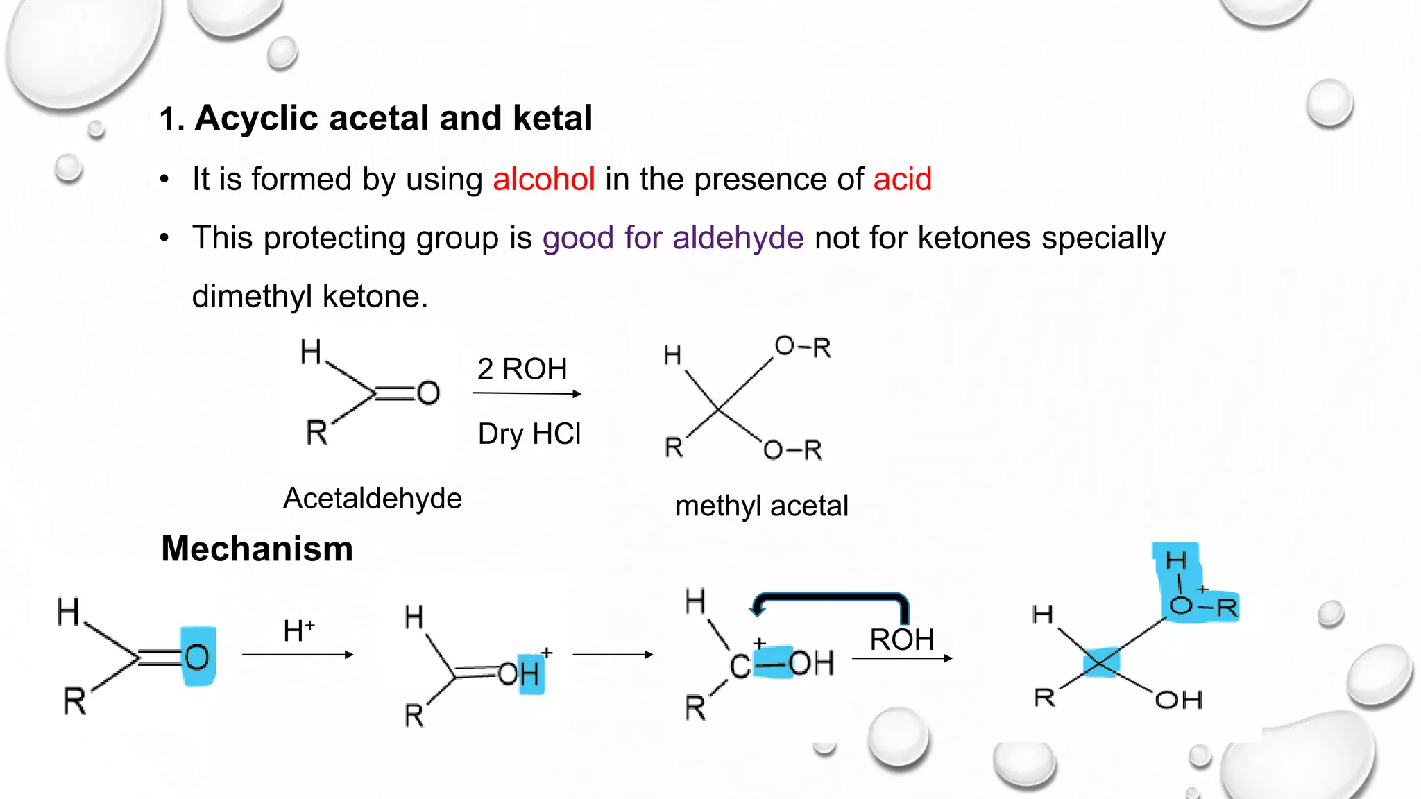 Protection of carbonyl and carboxyl group | PPTX