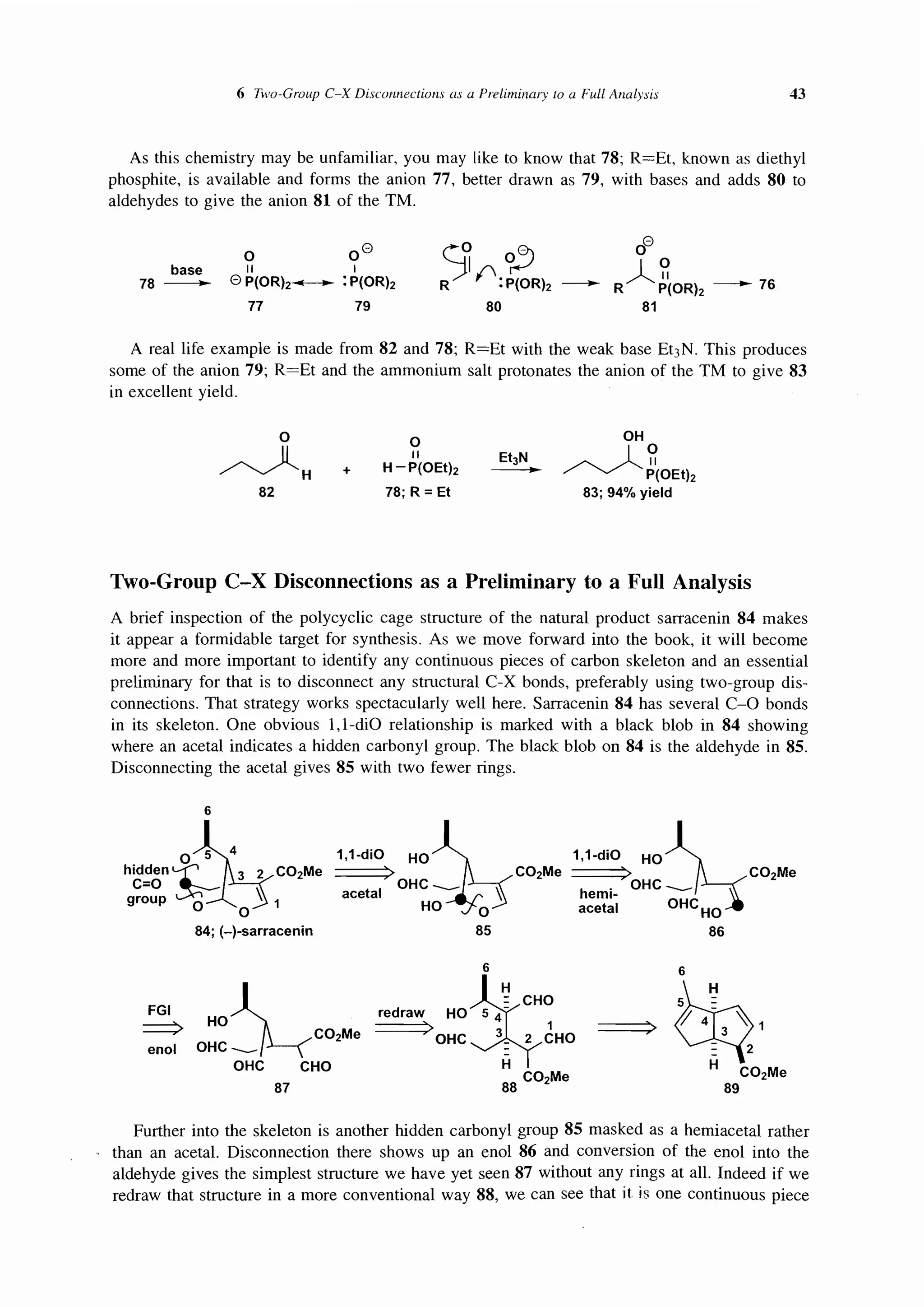 Organic synthesis the disconnection approach by stuart warren | PDF