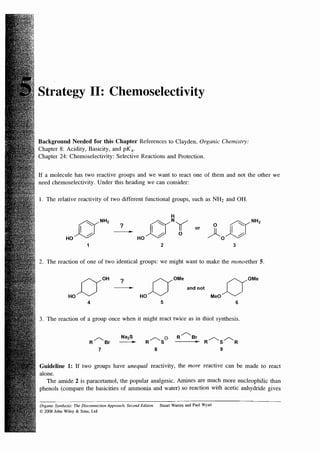 Organic synthesis the disconnection approach by stuart warren | PDF