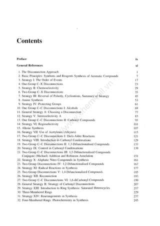 Organic synthesis the disconnection approach by stuart warren | PDF