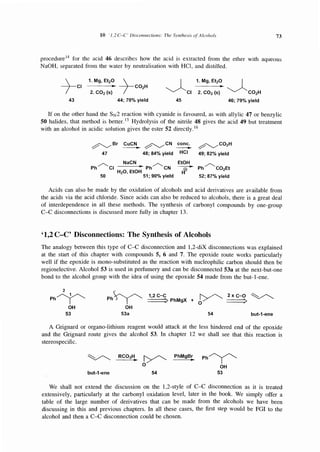 Organic synthesis the disconnection approach by stuart warren | PDF