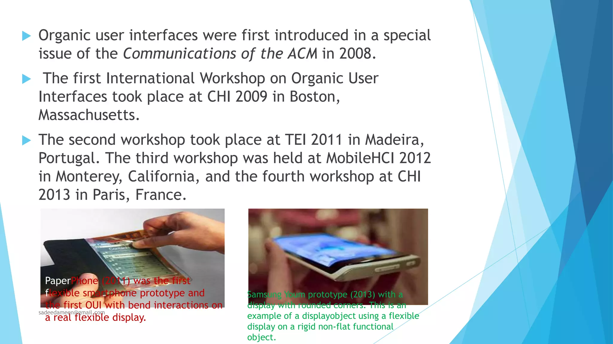 Organic user interface presentaion | PPTX