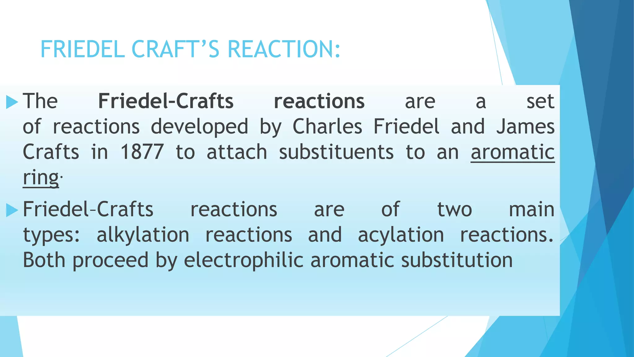 FRIEDEL CRAFT REACTIONS | PPTX