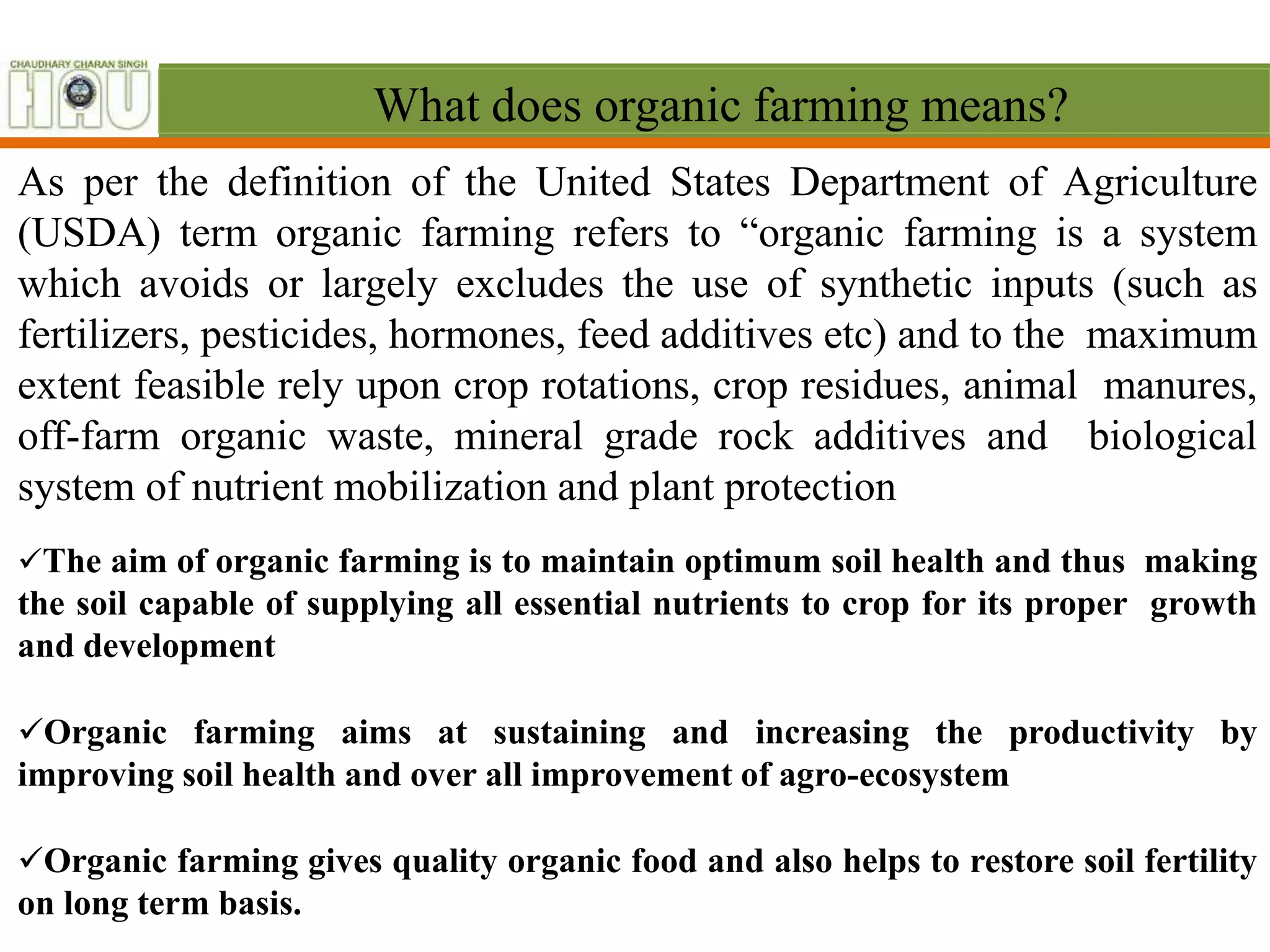 Organic farming credit seminar .pptx