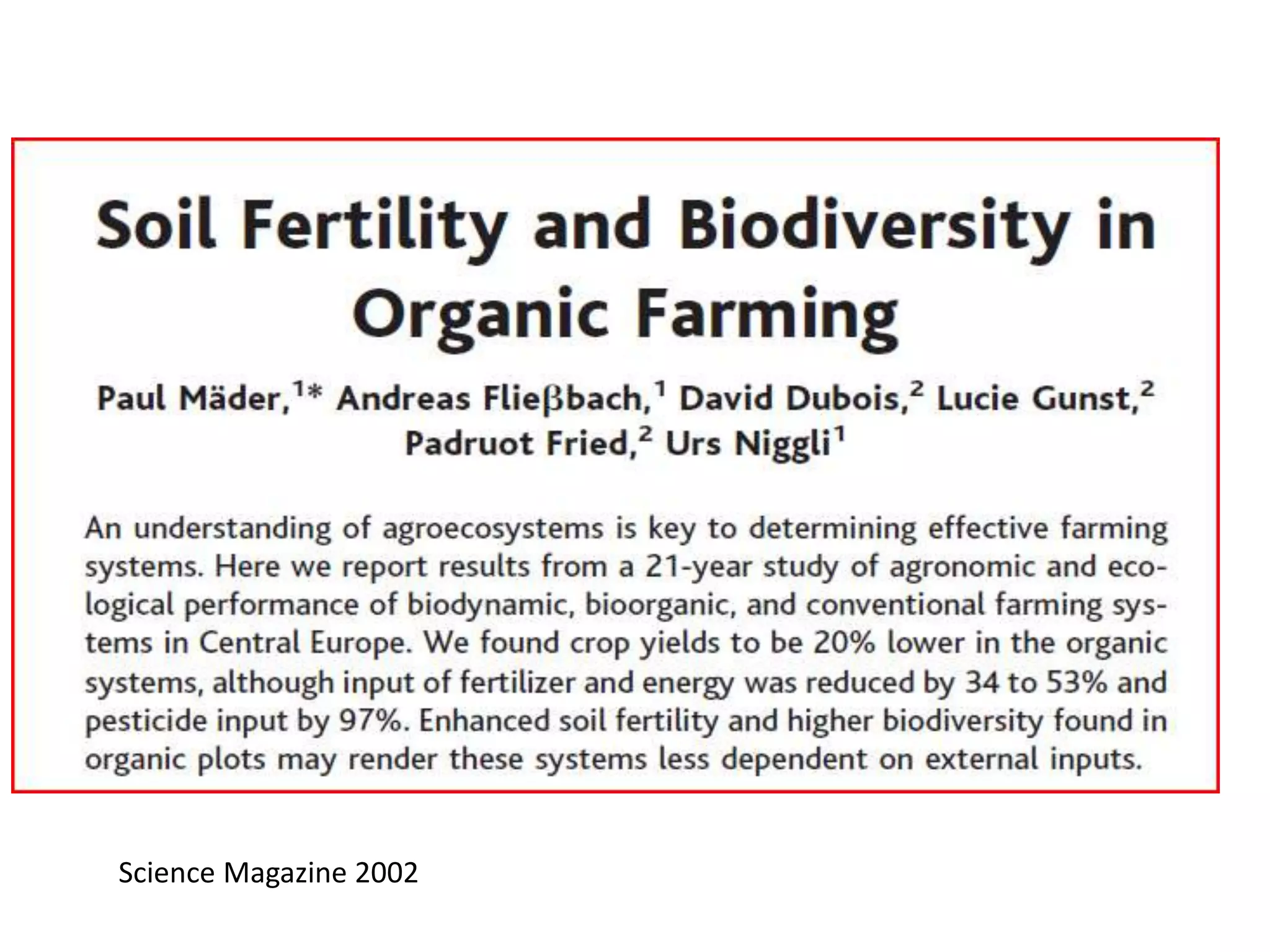 Organic vs conventional agriculture | PPTX