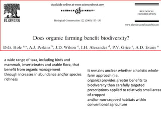 Organic vs conventional agriculture | PPTX