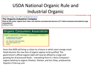 Organic vs conventional agriculture | PPTX