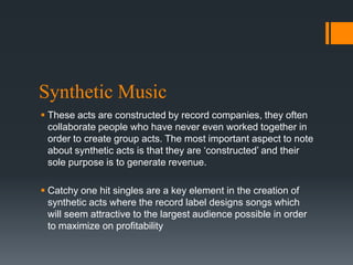 Organic vs synthetic music By Michael Onaolapo | PPTX | Music ...