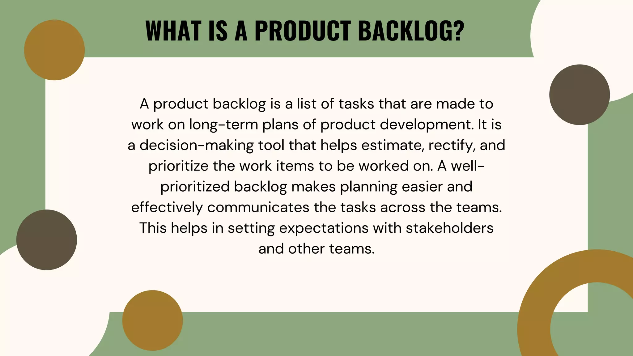 Product Backlog and hierarchy of work items | PDF