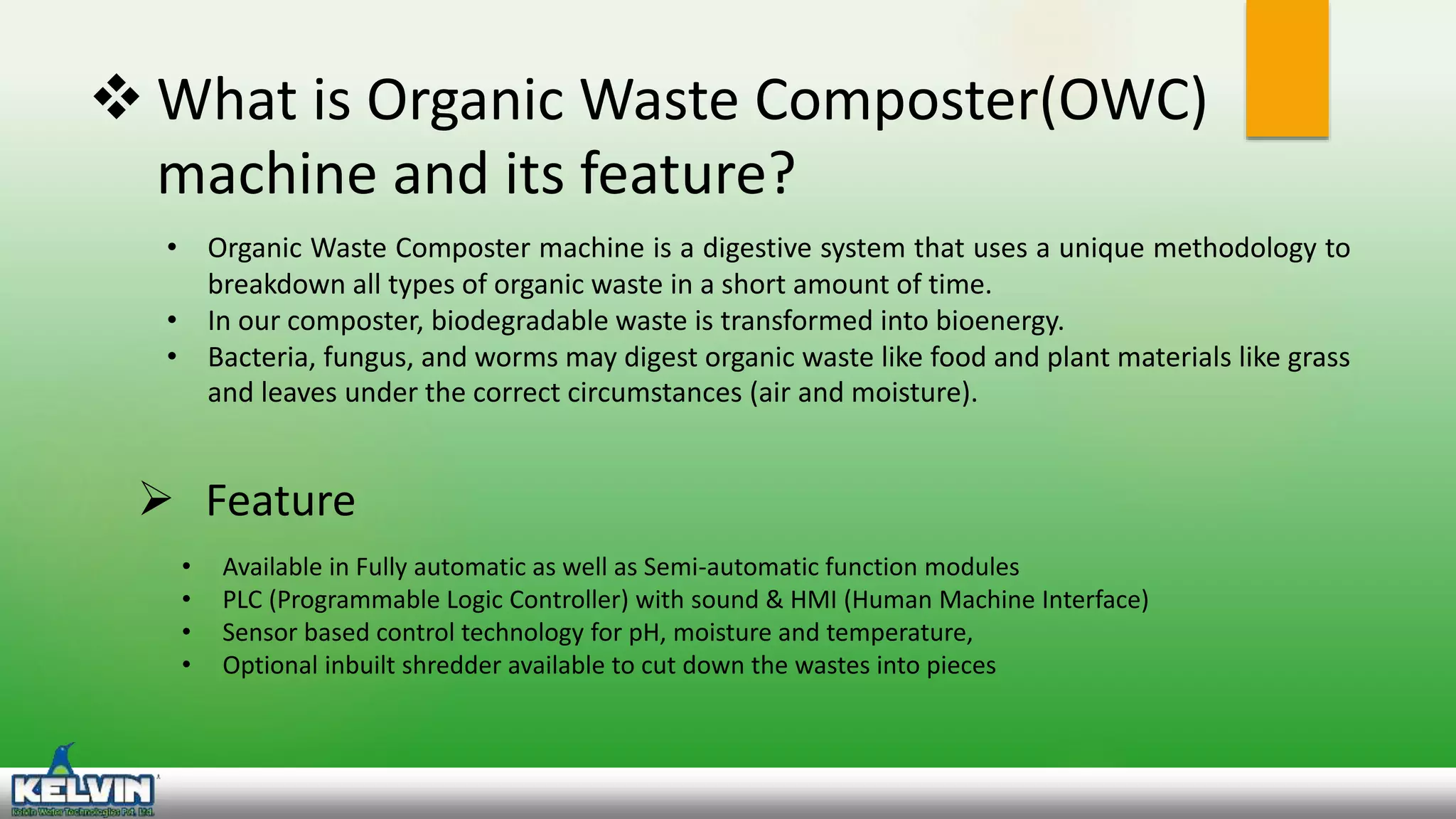 Organic Waste Composter Machine | PPTX