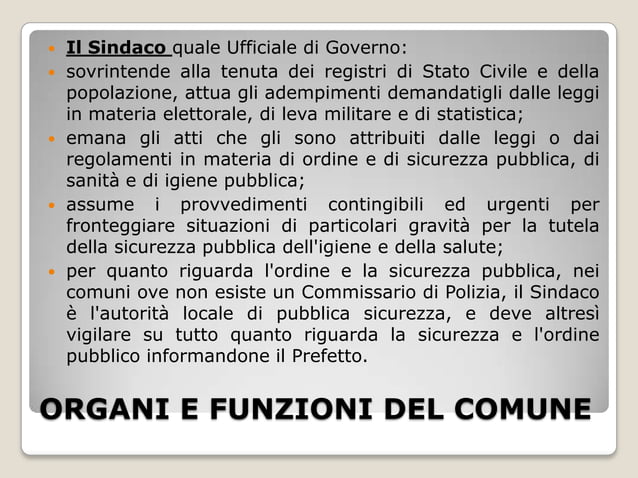 Organi del comune | PPTX