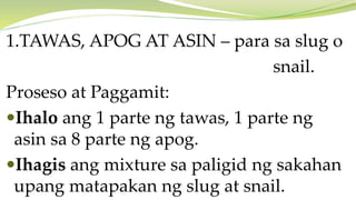 EPP 5- AGRI - Organikong pagsugpo ng peste at kulisap ppt | PPTX