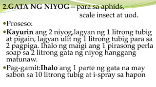 EPP 5- AGRI - Organikong pagsugpo ng peste at kulisap ppt | PPTX