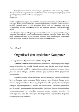 Organisasi Arsitektur komputer | PDF