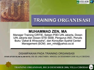 Organisasi bsi zen | PPT