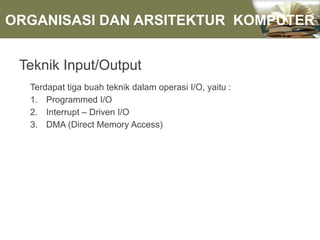 Organisasi dan Arsitektur Komputer Semester 1 - Petemuan 6.pptx