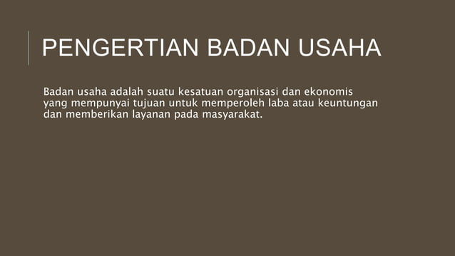 Organisasi dan badan usaha (kelompok 3) | PPT
