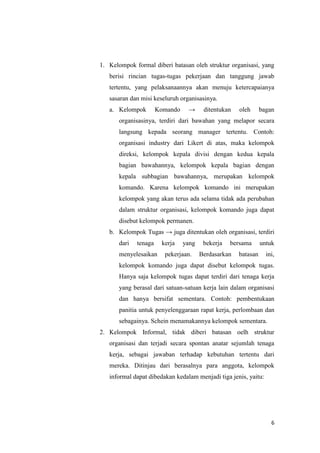 Organisasi dan Kelompok Kerja | DOCX